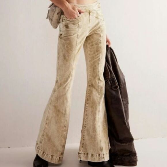 Free People | Pants & Jumpsuits | Free People Fast Lane Lowrise Flare ...